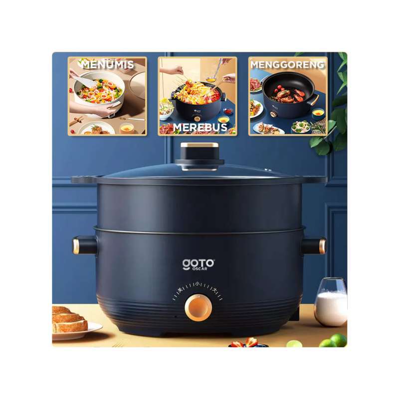 Promo Goto Oscar Panci Listrik Elektrik Fry Pan 3l Goreng Kukus ...