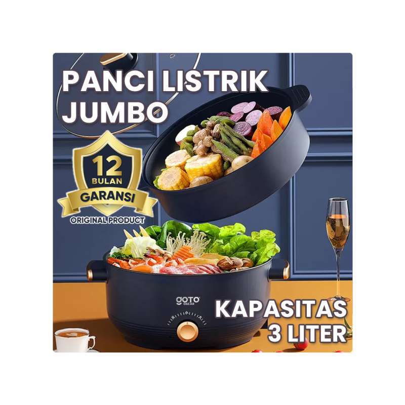 Promo Goto Oscar Panci Listrik Elektrik Fry Pan 3l Goreng Kukus ...