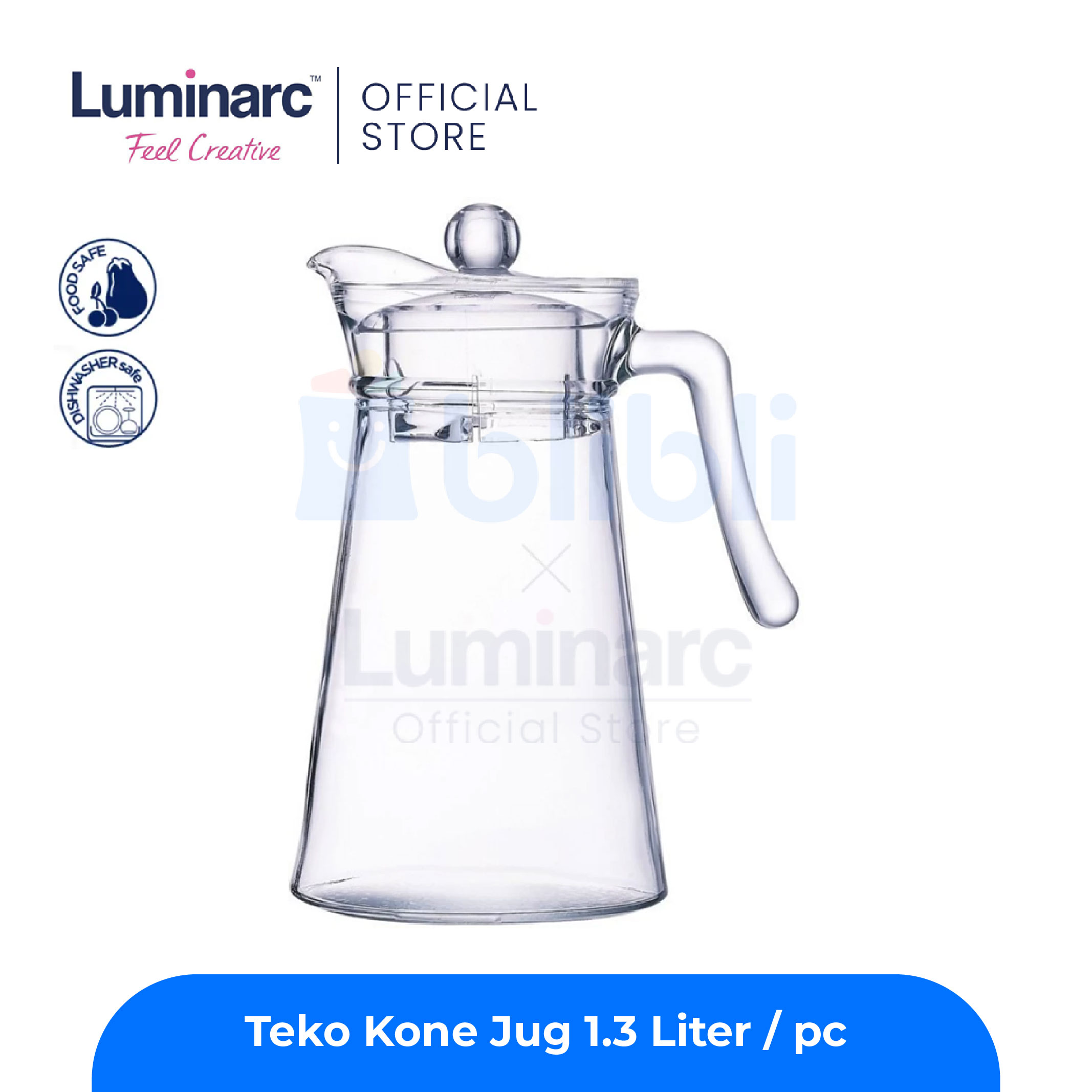 Promo Luminarc Teko Kone Jug 1.3 Liter / Pc Diskon 12% Di Seller ...