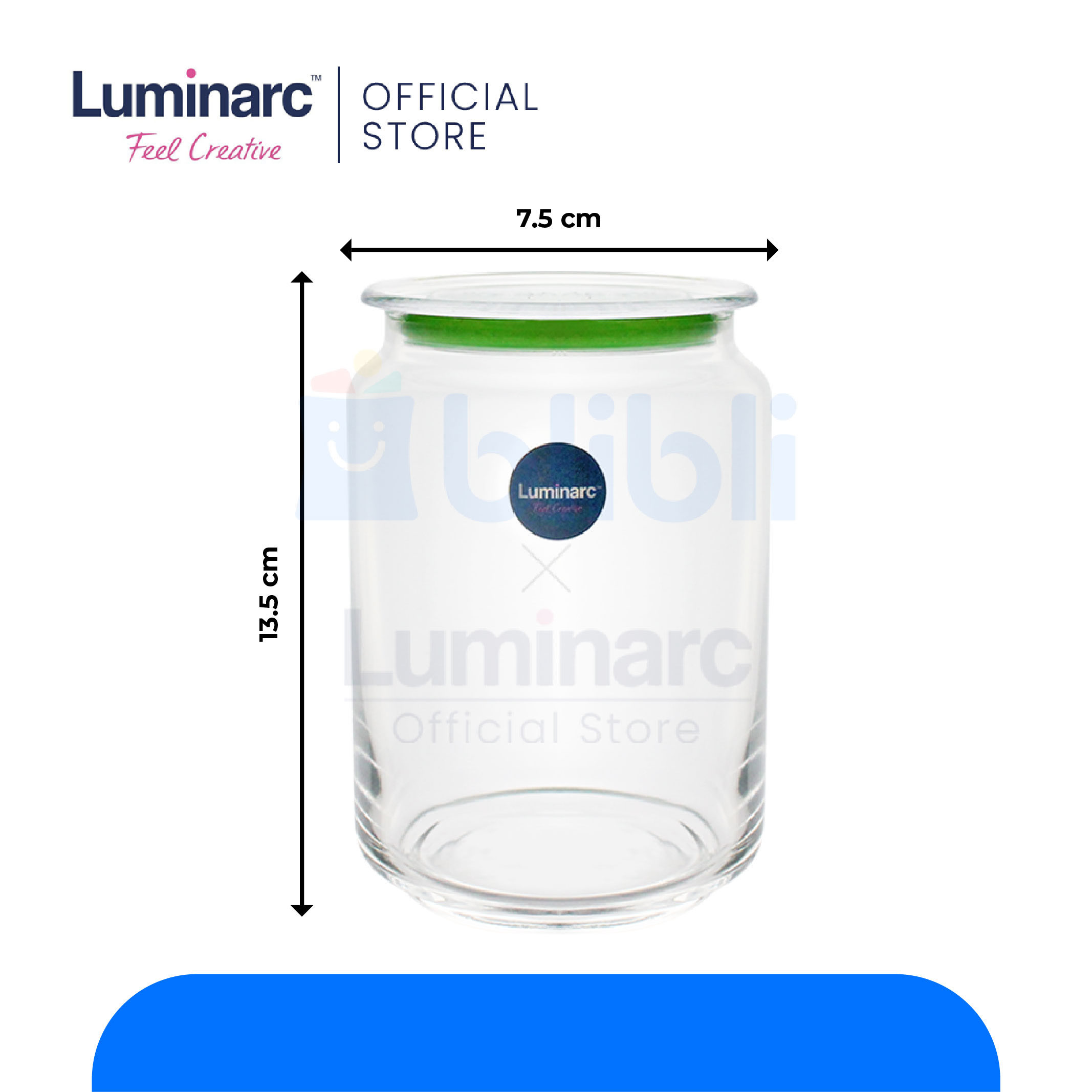 Promo Luminarc Toples Rondo Green Silicone Ring 0.75 Liter / 2 Pcs ...