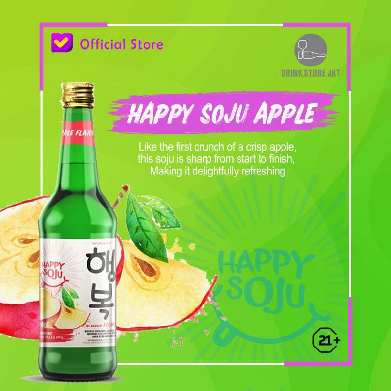 Promo Happy Soju - Apple 1 Botol [360ml] Diskon 17% Di Seller Drink ...