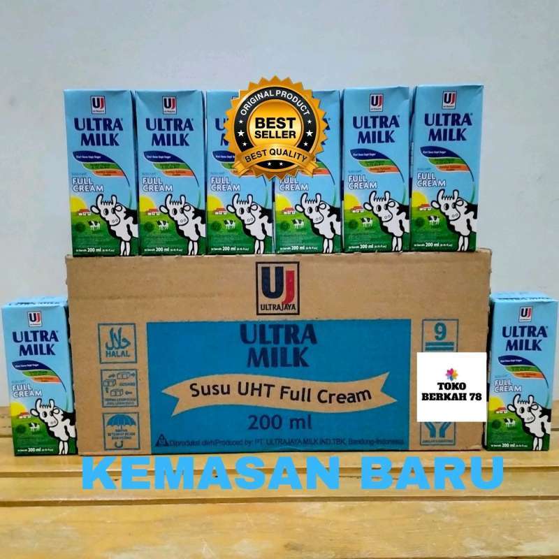 Jual Susu Ultra Milk Full Cream 200 Ml ( 1 Karton ) Di Seller Toko ...
