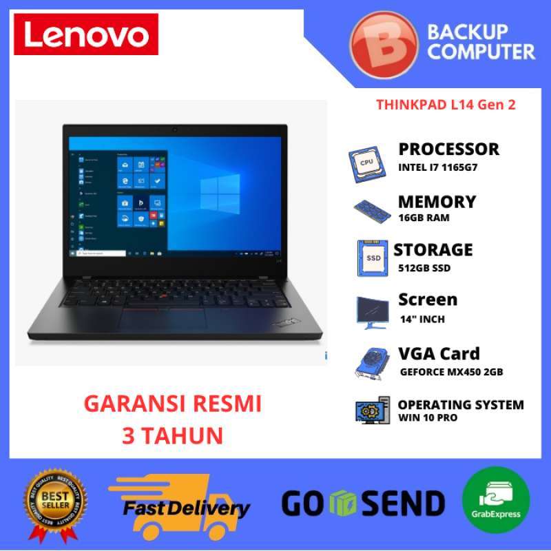 Jual Laptop Lenovo Thinkpad L14 Gen 2 20x2s0vj00 I7-1165g7 Di Seller Backup Computer - Ancol ...