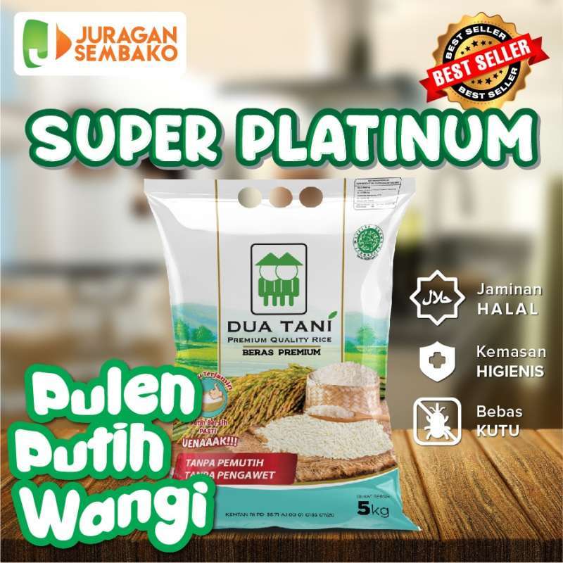 Promo Beras Dua Tani Super Platinum 5kg Diskon 10% Di Seller Juragan ...