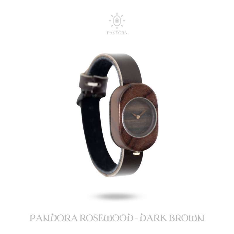 Promo Eboni Jam Tangan Kayu Pandora Rosewood -dark Brown Diskon 45% Di ...