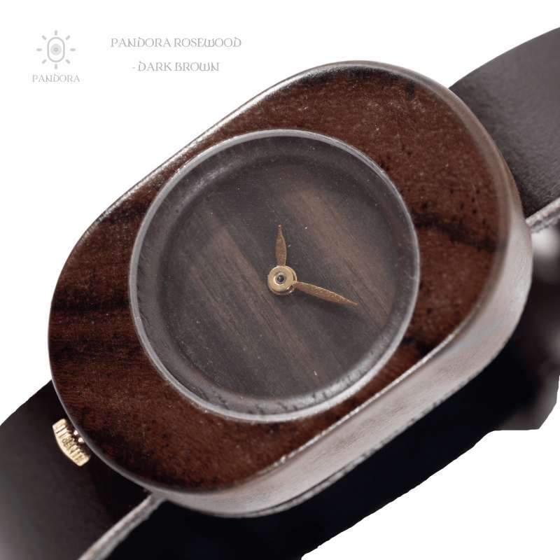 Promo Eboni Jam Tangan Kayu Pandora Rosewood -dark Brown Diskon 45% Di ...
