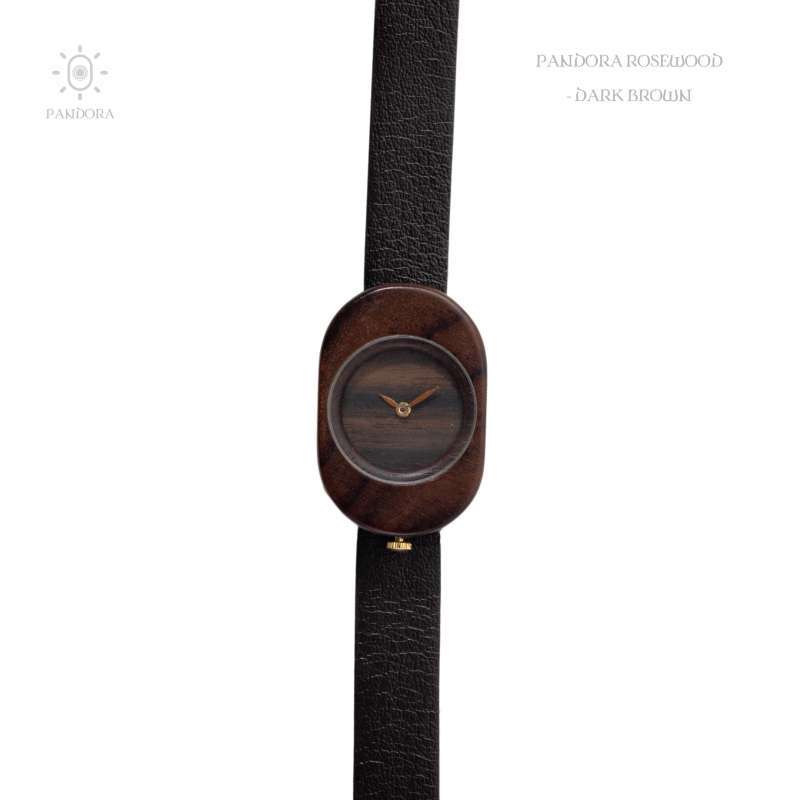 Promo Eboni Jam Tangan Kayu Pandora Rosewood -dark Brown Diskon 45% Di ...