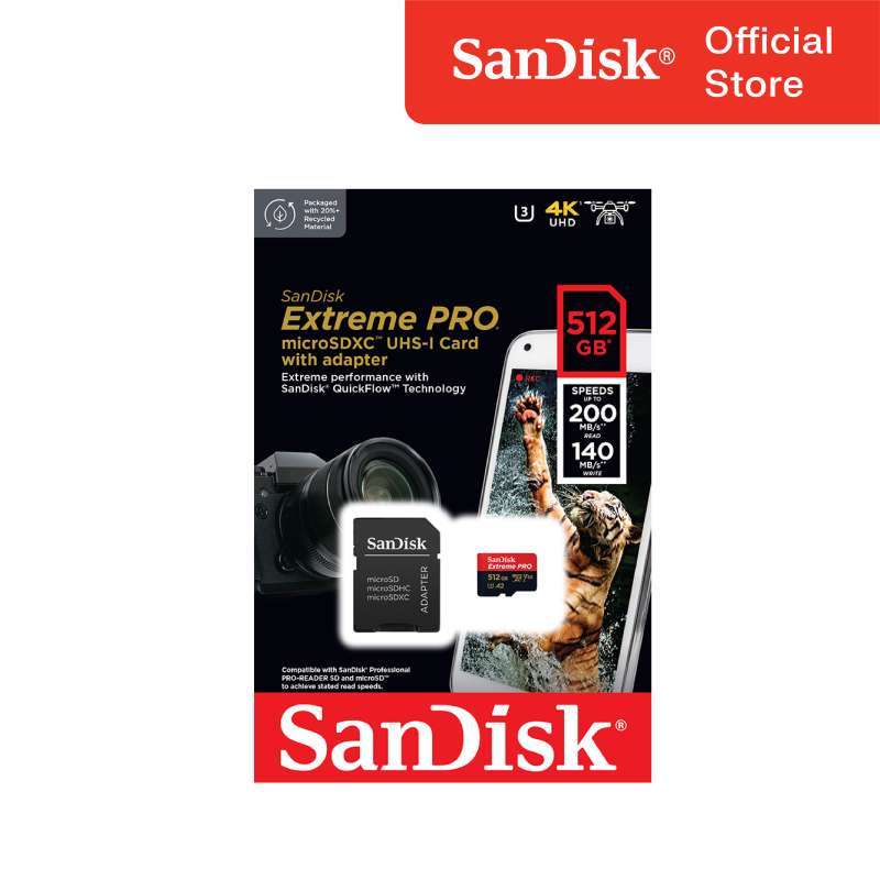 Jual Sandisk Extreme Pro Microsd 512gb A2 V30 U3 4k 200mb/s Di Seller ...