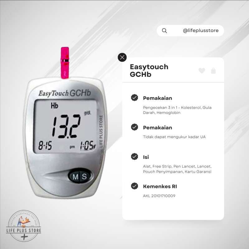 Jual Easy Touch GCHb / Easytouch alat cek gula, kolesterol, hemoglobin ...