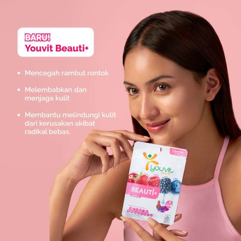 Promo Youvit Beauti+ 21 Hari (3 Sachet) Ginseng, Biotin & Vitamin E ...