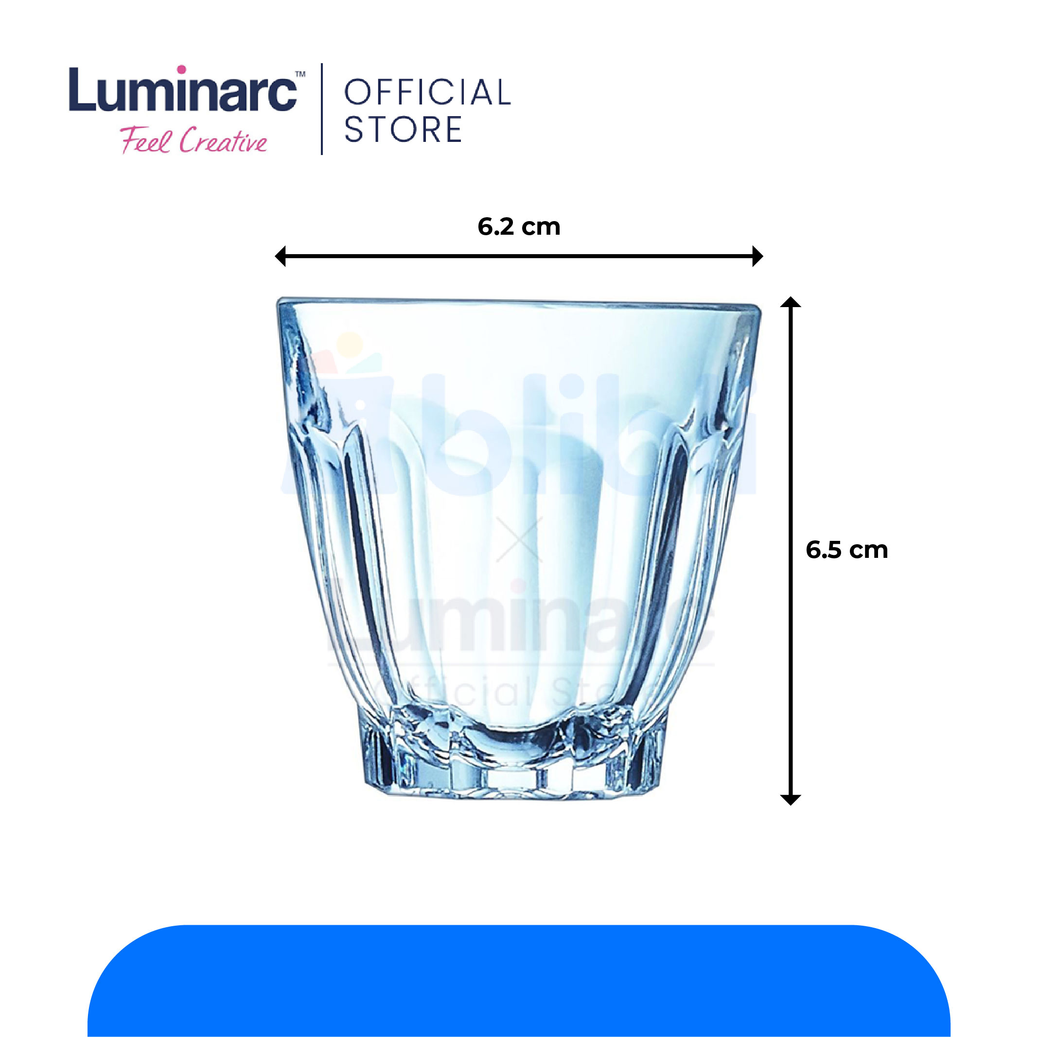 Promo Luminarc Gelas Minum Arcade 9 Cl / 6 Pcs Diskon 12% Di Seller ...