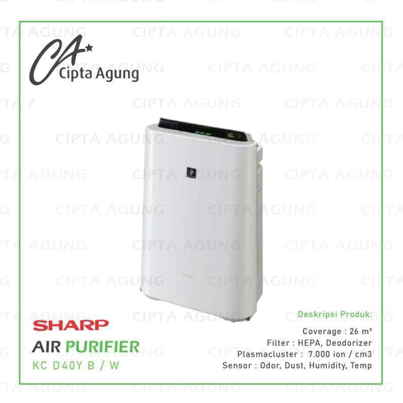 Jual Air Purifier Sharp Kc-d40y-b/w Kc D40y B / W Kcd40y B / W Di ...