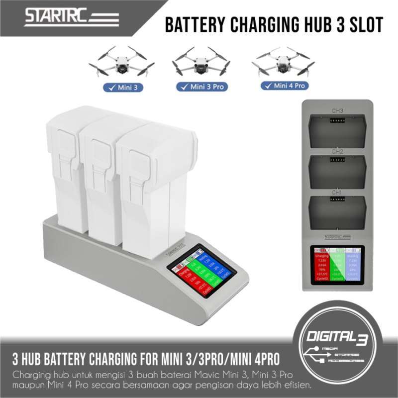 Jual Startrc Dji Mini 3/mini 3 Pro/mini 4 Pro Battery Charging Hub ...