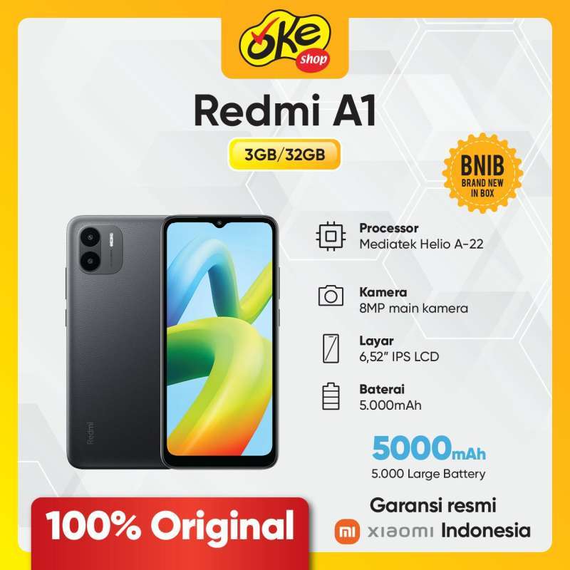 Promo Xiaomi Redmi A1 ( 2/32GB ) - Black Diskon 5% di Seller Okeshop ...