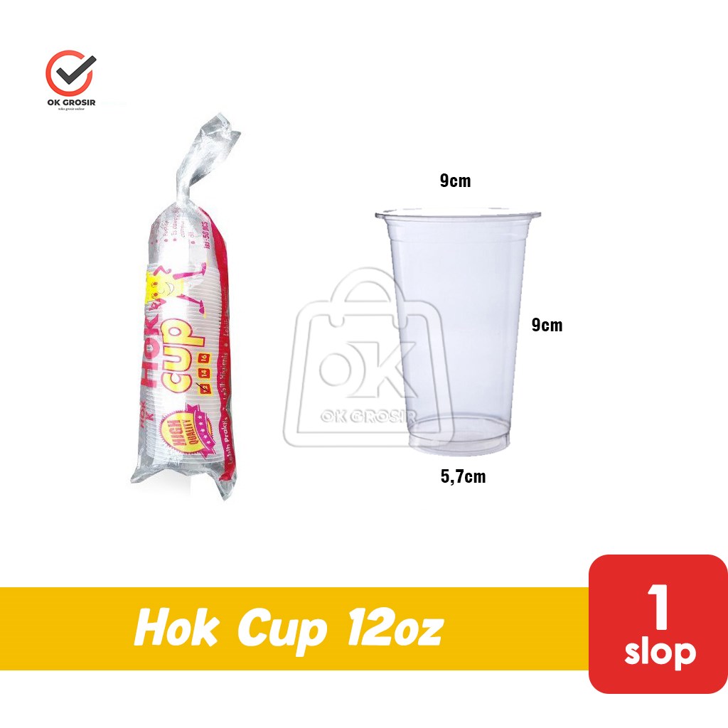 Jual Hok Cup 12 Oz Gelas Plastik Pop Ice (50 Pcs) Di Seller Okgrosir ...