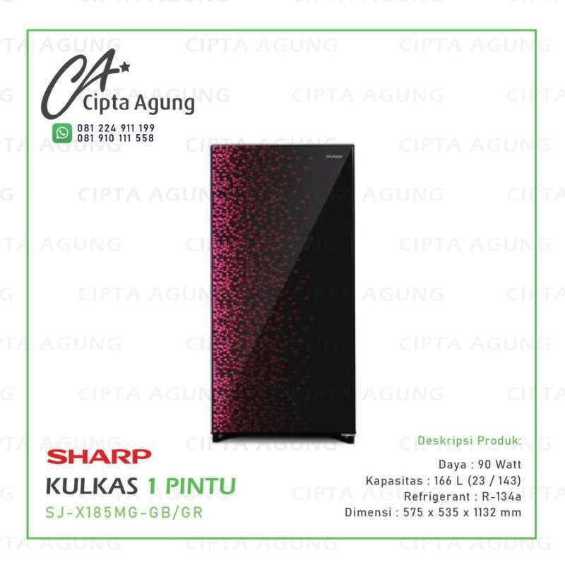 Jual KULKAS 1 PINTU 166 L SHARP SJ-X185MG-GB GR SJX185MG SJX 185 MG [BDG] di Seller Cipta Agung ...
