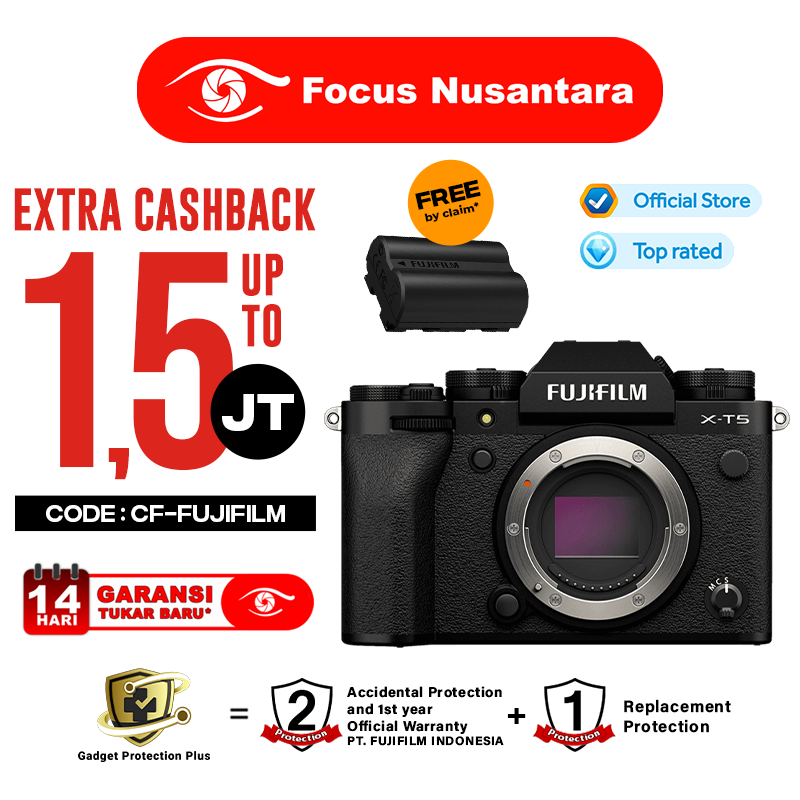 Promo FOCUS NUSANTARA - FUJIFILM X-T5 / Fuji XT5 / Fujifilm XT5 Body ...