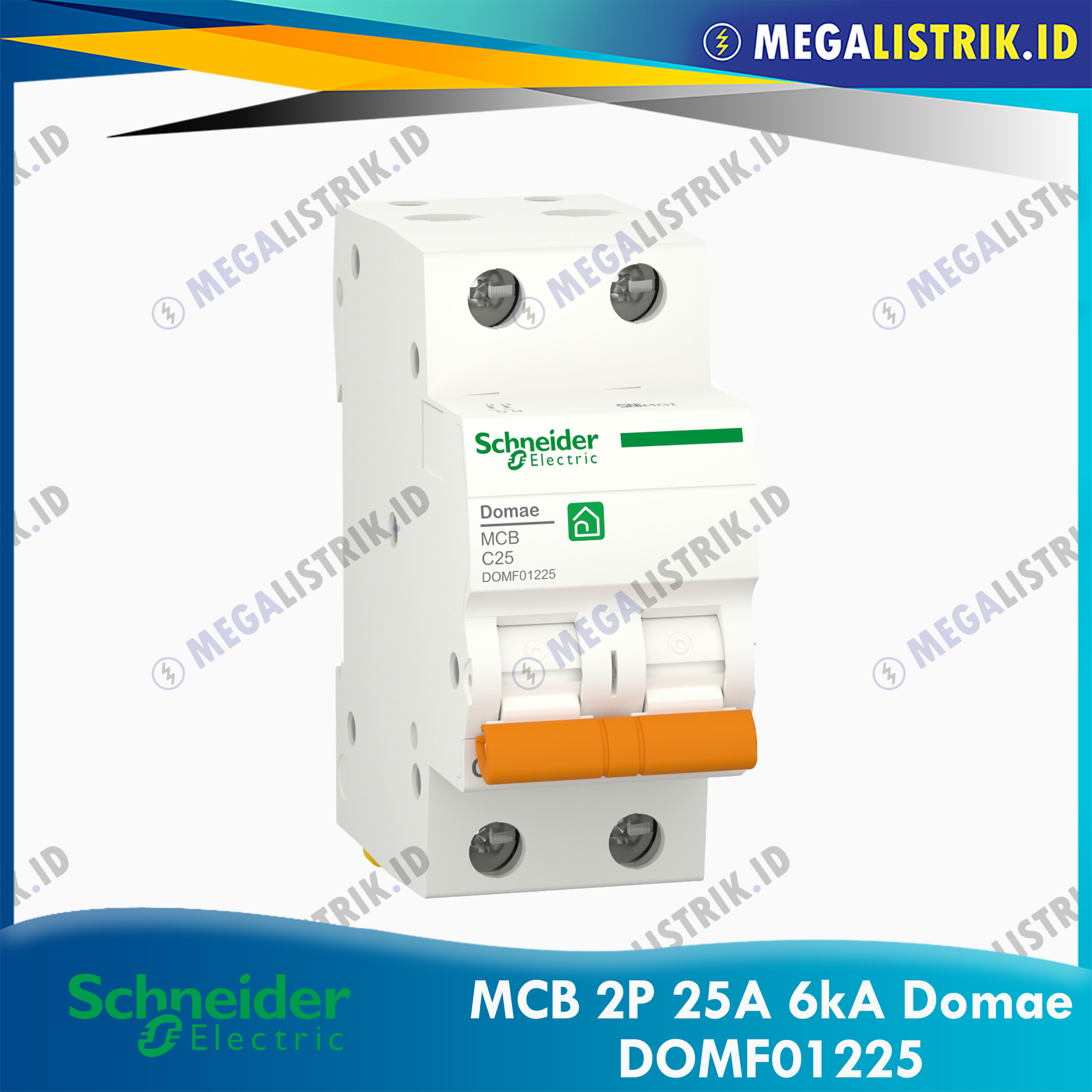 Promo Schneider Domae MCB 2P 25A 6kA SNI DOMF01225 / MCB 2 Phase 25 ...