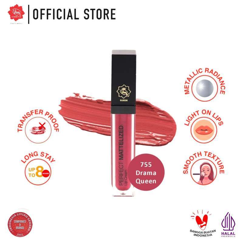 Promo Viva Queen Perfect Mattelized Lip Cream - Transfer Proof & Long ...