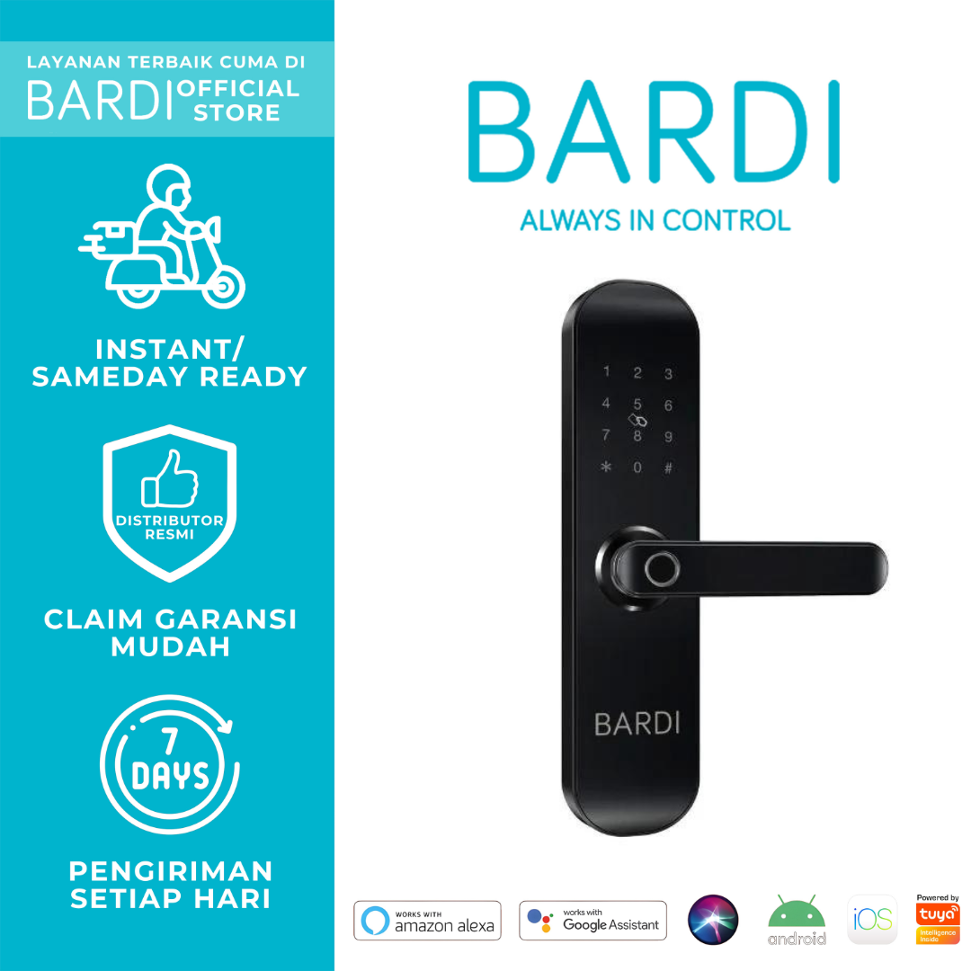 Promo Bardi Smart Home Door Lock Handle Rfid-fingerprint Waterproof ...