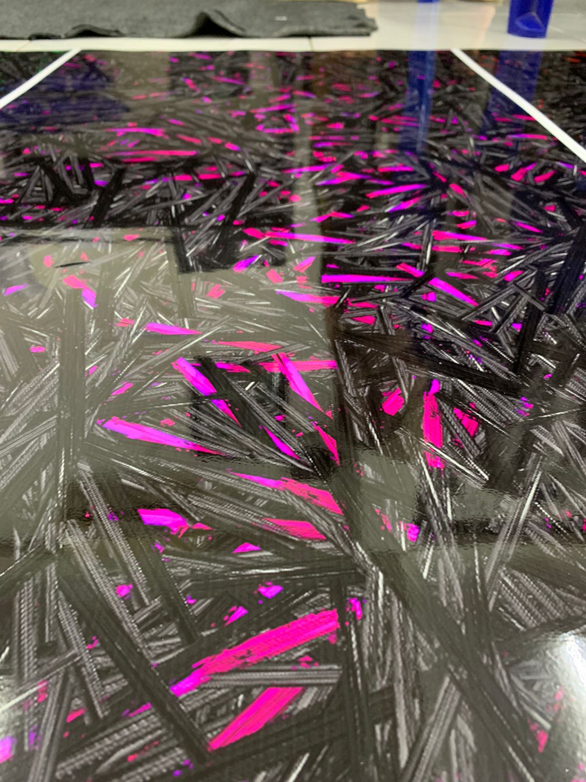 Jual Stiker Carbon Forged ,sticker Motif Carbon - 50x60 Biru Di Seller ...