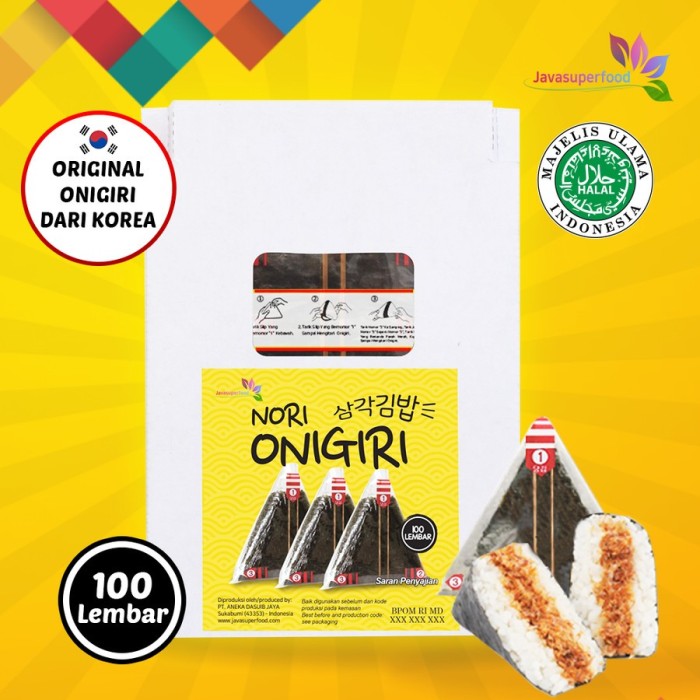Jual Nori Triangle Onigiri Wrapper Isi 100 Lembar Java Super Food di ...