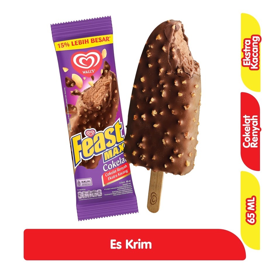 Jual Wall's Ice Cream Feast Max Chocolate 65 Ml Di Seller Alfamart ...