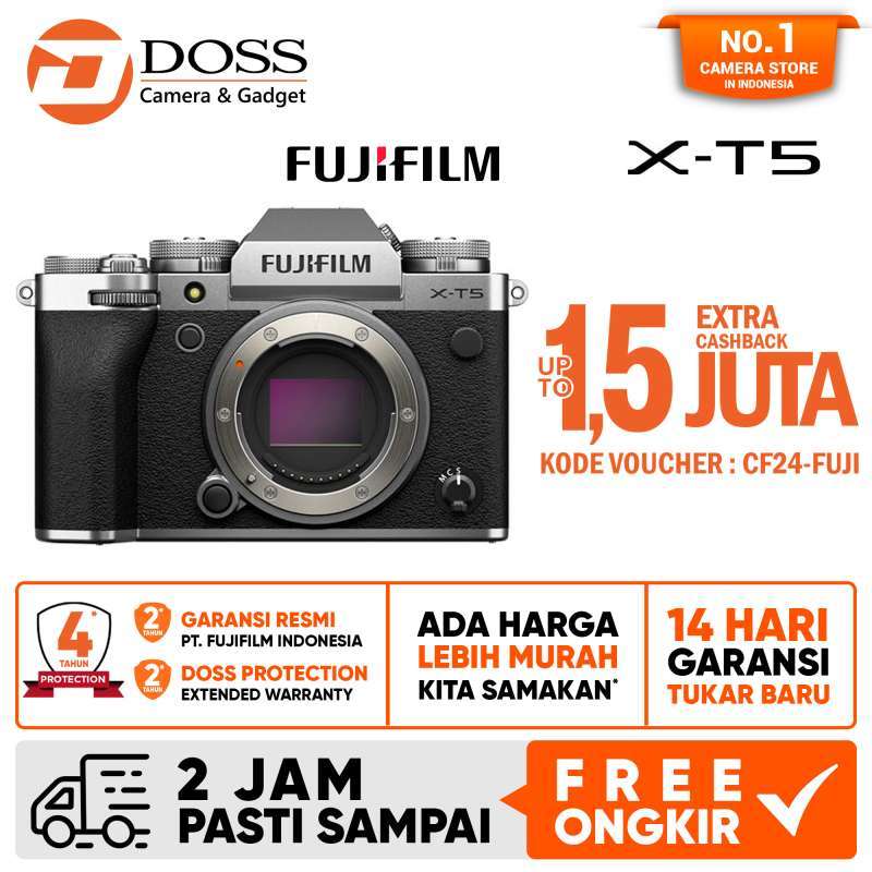 Jual Fujifilm X-t5 Mirrorless Camera Fujifilm Xt5 Silver - Body Di ...