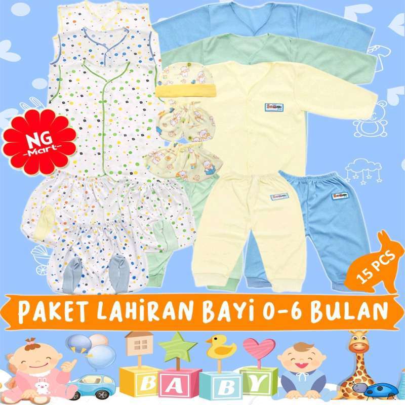 Jual 15pcs (b) Paket Lahiran Perlengkapan Bayi Baru Lahir Lengkap ...