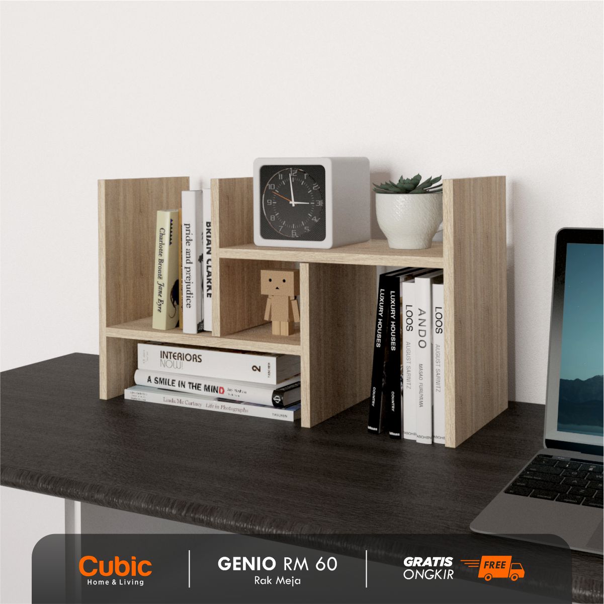 Promo Cubic Rak Meja Minimalis / Rak Buku Serbaguna Portable / Genio Rm ...