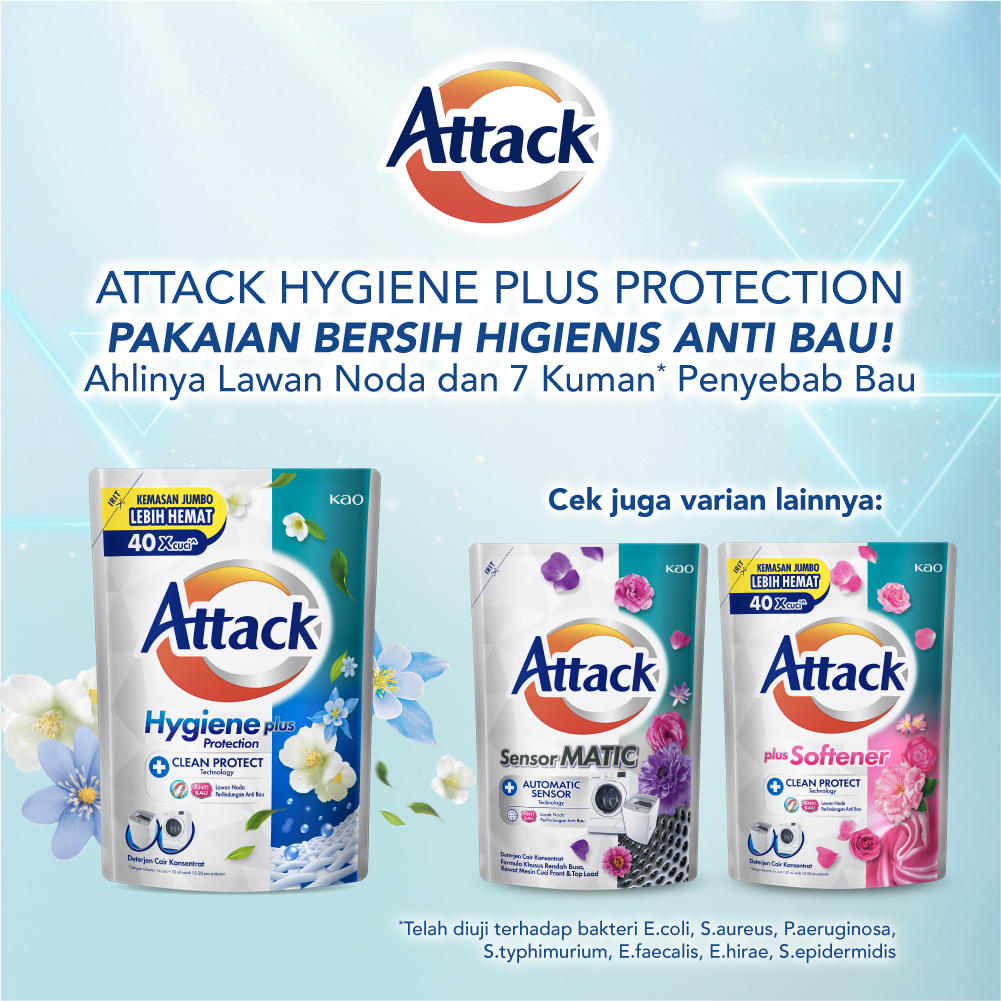 Promo Attack Hygiene Plus Deterjen Cair Semua Jenis Mesin Cuci 1200ml ...
