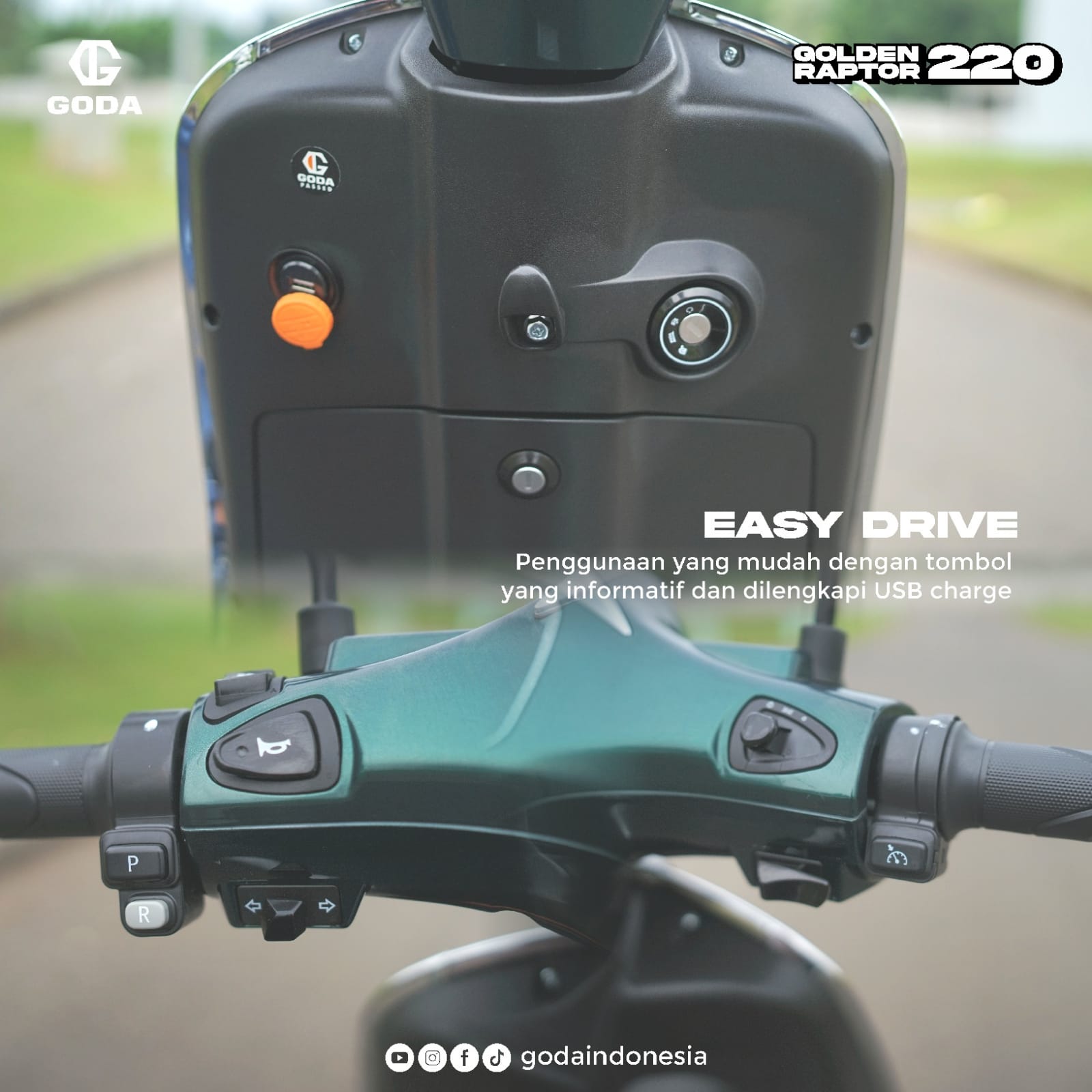 Jual Motor Listrik Vspa Goda Golden Raptor 220 Model Vspa 800 Watt ...
