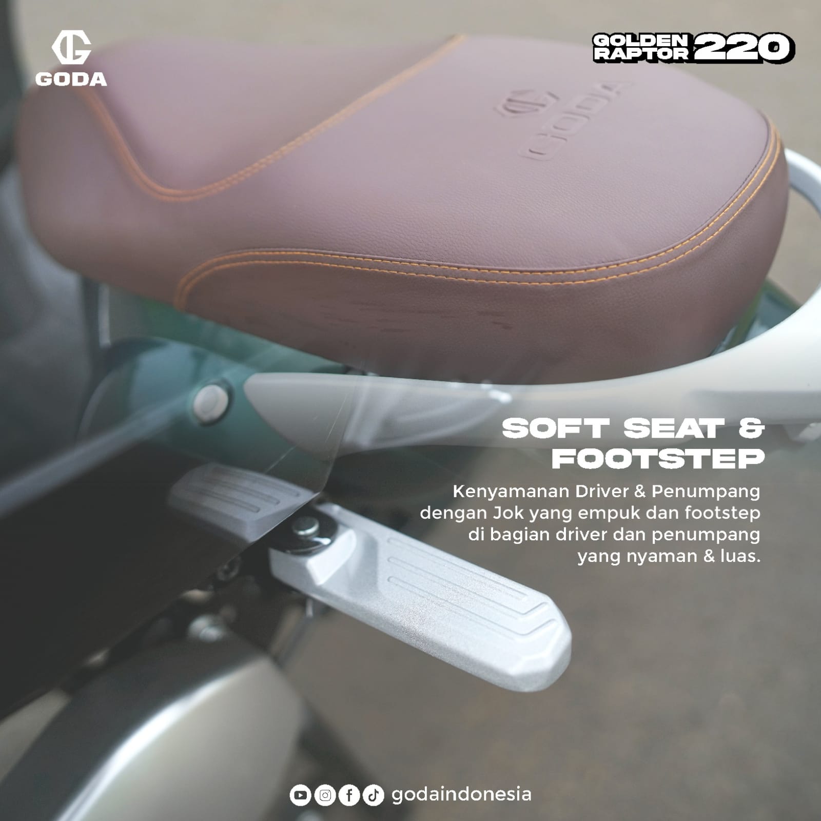 Jual Motor Listrik Vspa Goda Golden Raptor 220 Model Vspa 800 Watt ...