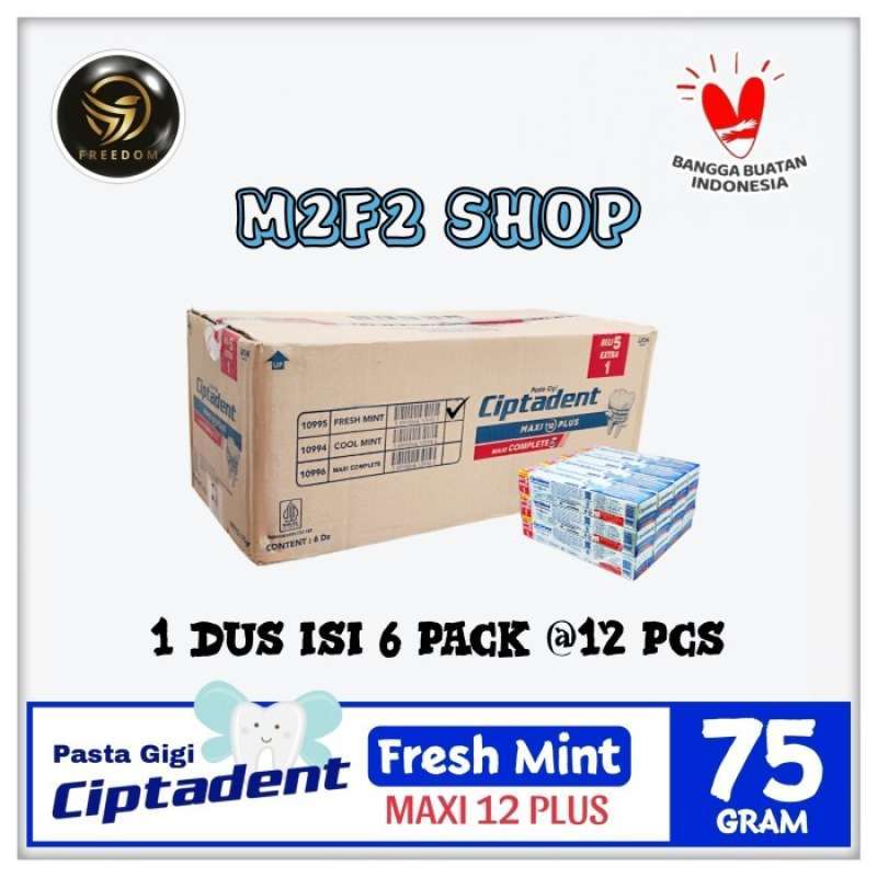 Promo Pasta Gigi Ciptadent Maxi 12 Plus Fresh Mint - 75 Gr (kemasan ...