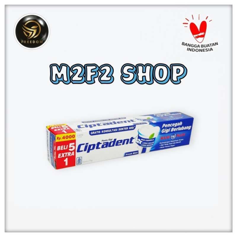 Promo Pasta Gigi Ciptadent Maxi 12 Plus Fresh Mint - 75 Gr (kemasan 6 ...