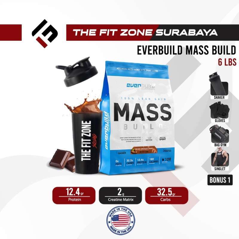 Massbuild Logo Jual Everbuild Nutrition 100% Lean Gain Mass Build 12