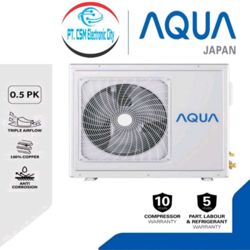 Jual AC AQUA 1/2 PK AQA-KCR05AHP R32 [INDOOR+OUTDOOR UNIT ONLY] GARANSI ...