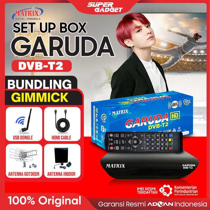 Jual Set Top Box Matrix Garuda DVBT2 STB Antena Converter TV Tabung Analog Digital Alat Decoder ...