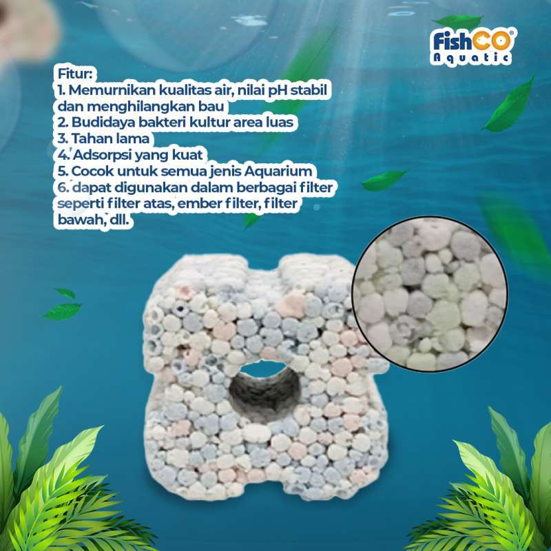 Promo Fishco Media Bio Filter Hollow Plum Bacteria House - Rumah ...