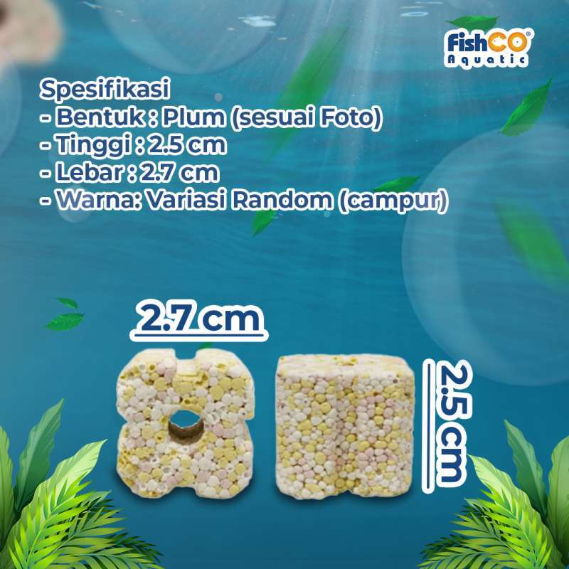 Promo Fishco Media Bio Filter Hollow Plum Bacteria House - Rumah ...