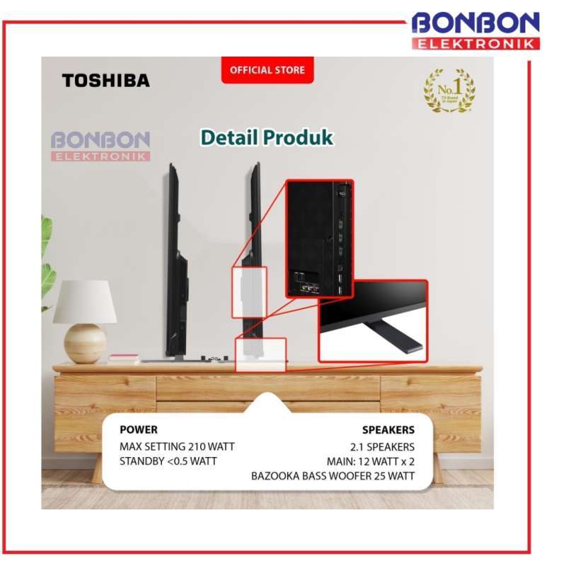 Jual TOSHIBA Smart TV 65 Inch 65M550LP AI 4K Ultra HD Smart QLED/ 65M550 di Seller Bonbon ...