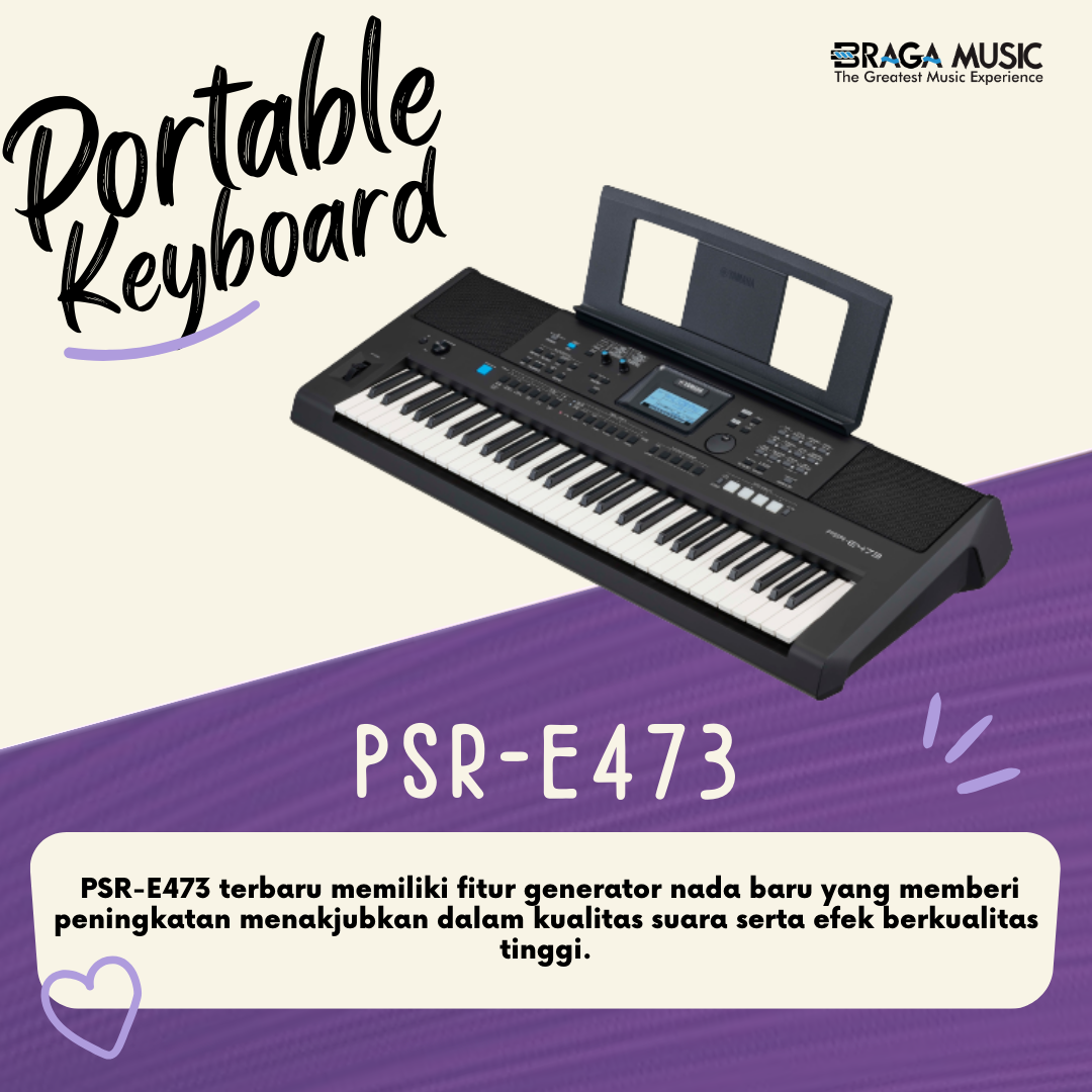Promo [braga Music] Keyboard Yamaha Psr-e473 Diskon 8% Di Seller Braga Musik Official Store ...