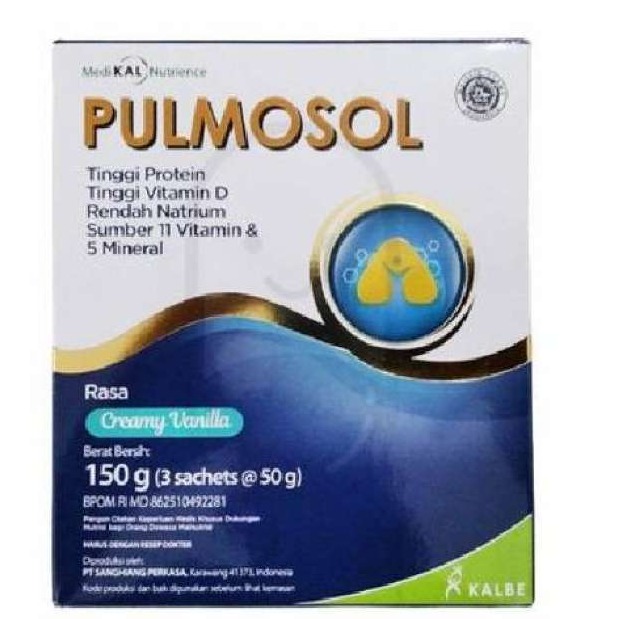 Jual Pulmosol Creamy Vanilla 50 Gram Box 3 Sachet (150 Gram) Di Seller ...