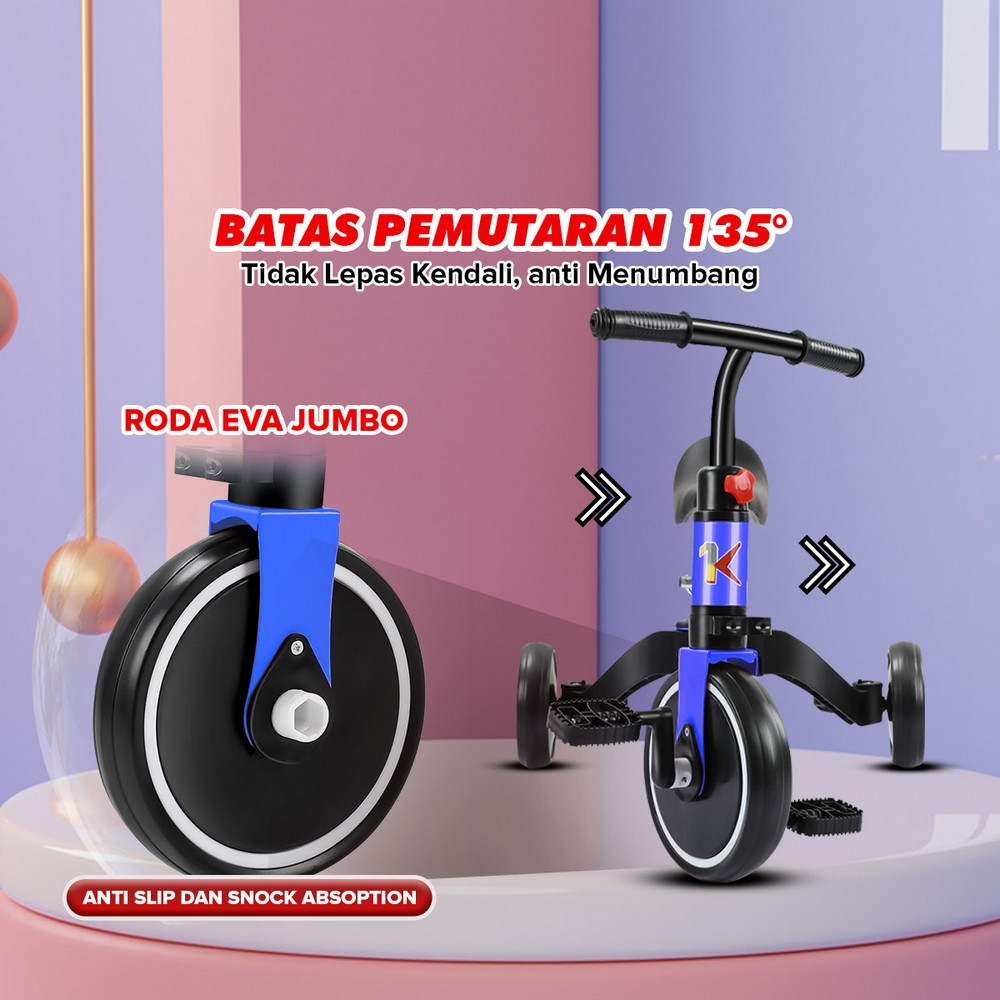 Promo Oem Rb-m97 Part 2 Mainan Sepeda Anak 3 Roda 2in1 Sepeda ...