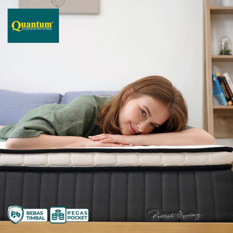 Promo Kasur Pocket Vakum Quantum - Bonus Sprei & Bantal Diskon 43% Di ...