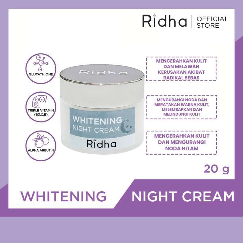 Jual Ridha Whitening Night Cream - 20gr Di Seller Ridha Beauty Official Store - Penjaringan ...