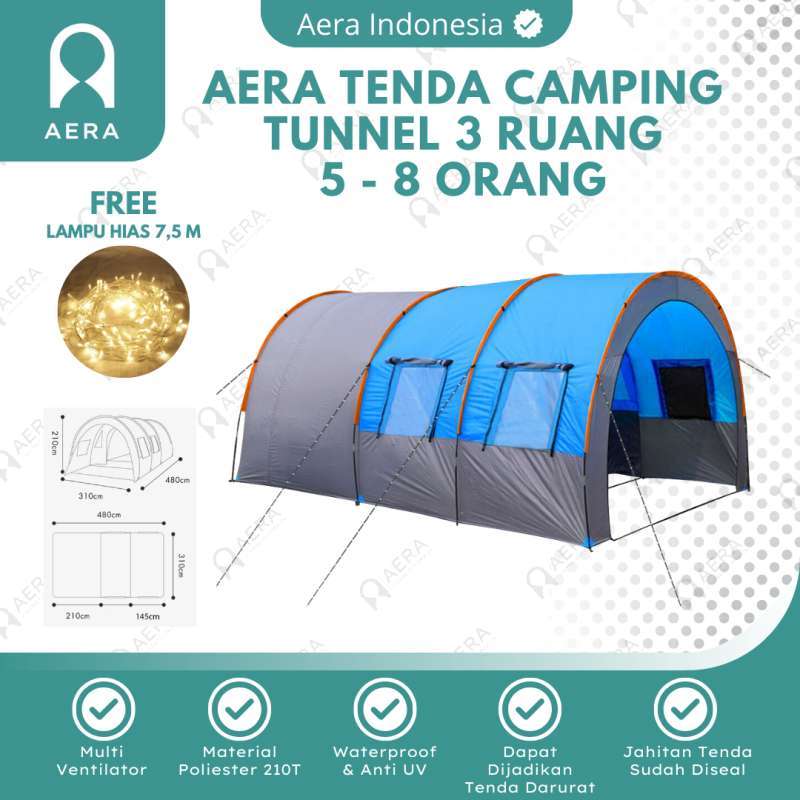Promo Tenda Camping Tunnel 5-8 Orang | Tent Camping Tunnel Waterproof ...