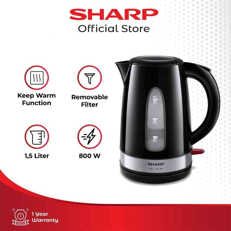 Promo Sharp Ekj-156-bk Electric Kettle Jug Teko Listrik 1.5l - Black Diskon 37% Di Seller Sharp ...