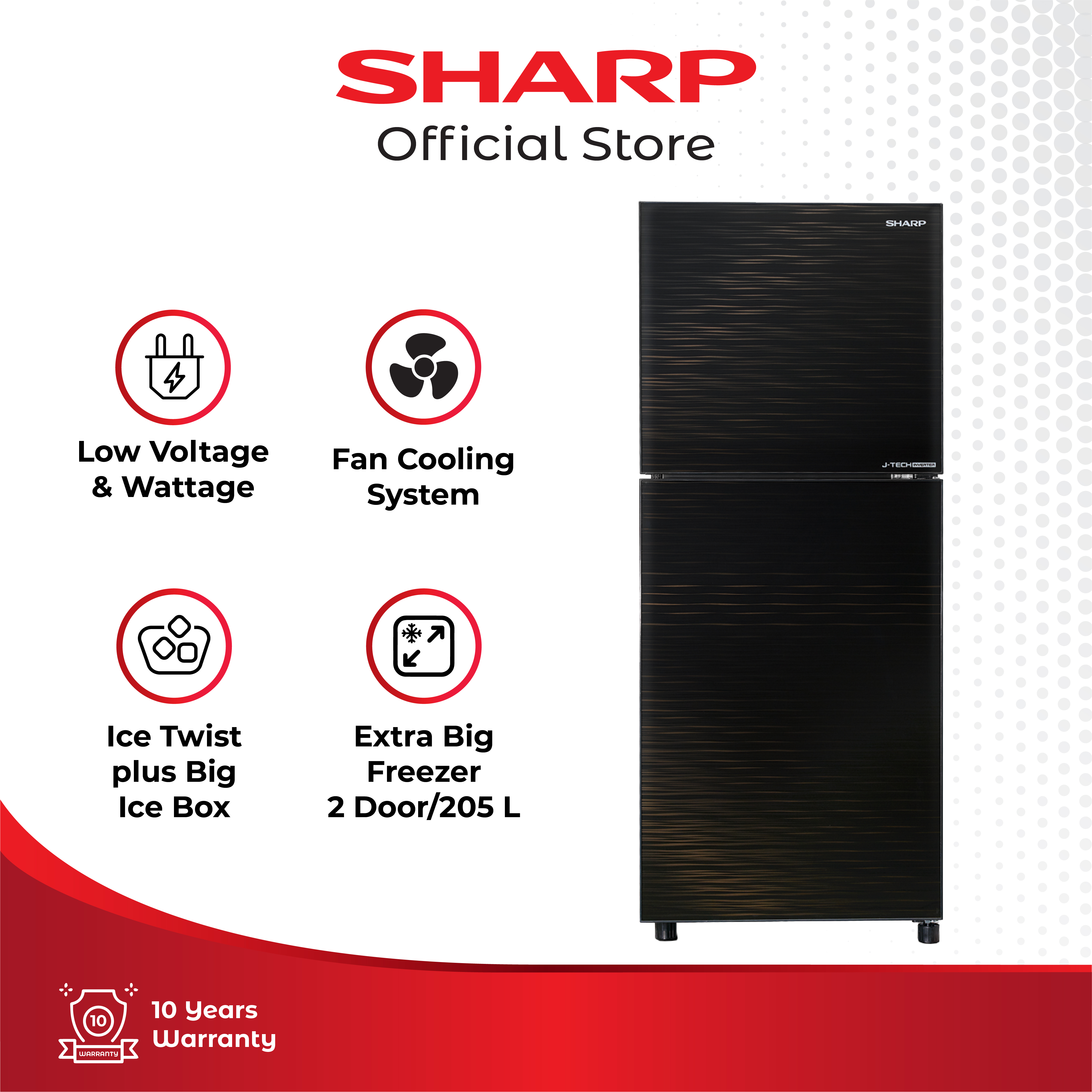 Jual Sharp Sj-246xi-mk Kulkas 2 Pintu Shine J-tech Inverter Series ...