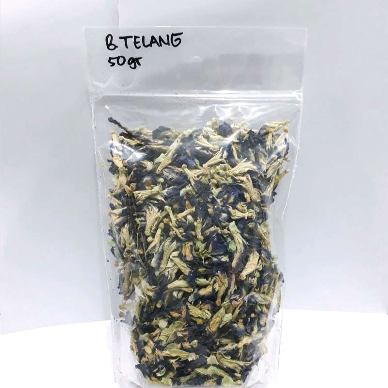 Promo Bunga Telang Kering/Kembang Teleng/Blue Pea/Kemasan 50 Gram, Mata ...